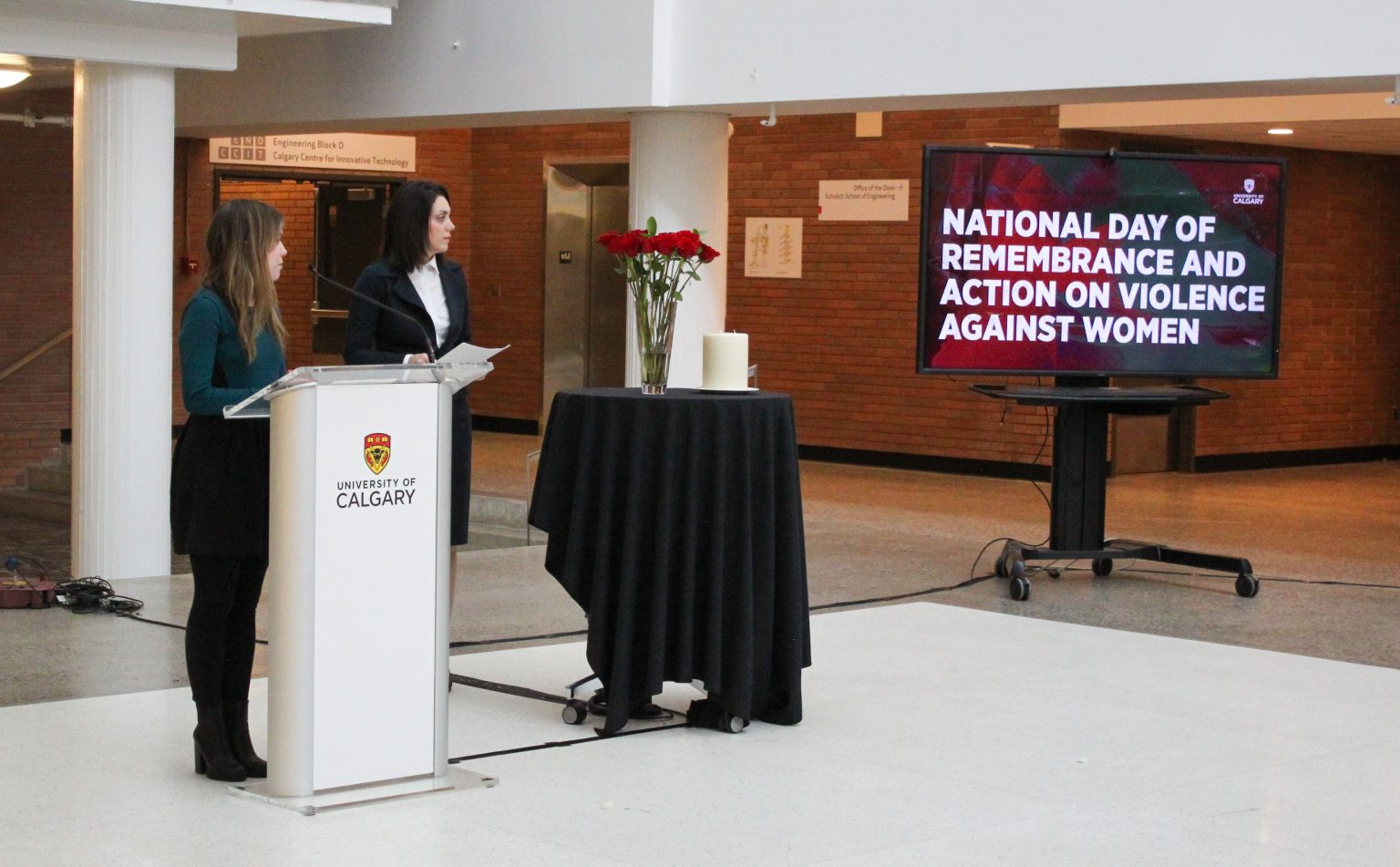 U of C holds a ceremony for action against gender-based violence - The Gauntlet