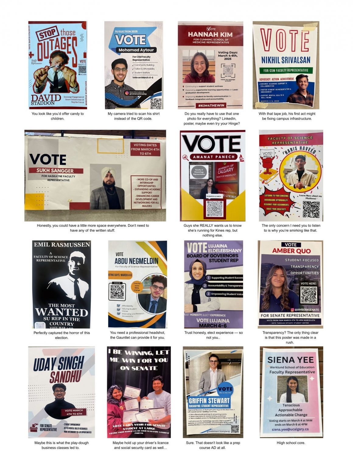 2025 SU Election Poster Critique - The Gauntlet